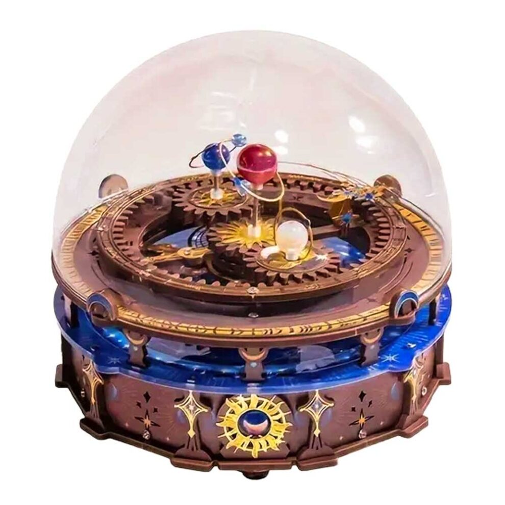 Glowing Planisphere Music Box 3D Wooden Puzzle - CraftDIYKit