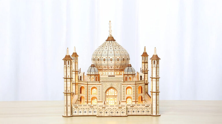 Taj Mahal Model 3D Wooden Puzzle With Light - CraftDIYKit