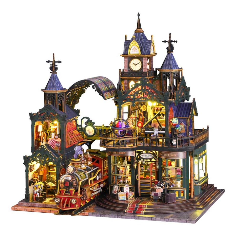 Rail-track Secluded City DIY Miniature Dollhouse - CraftDIYKit