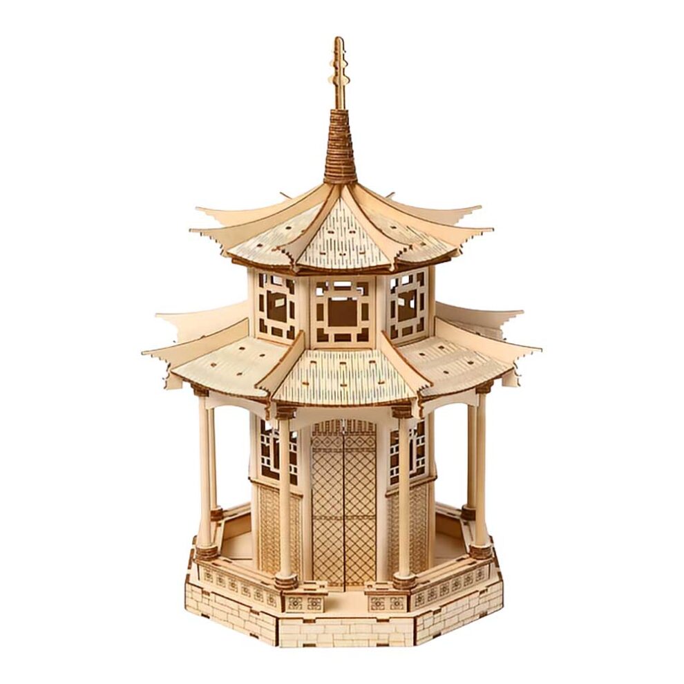 Octagonal Pavilion 3D Wooden Puzzle - CraftDIYKit